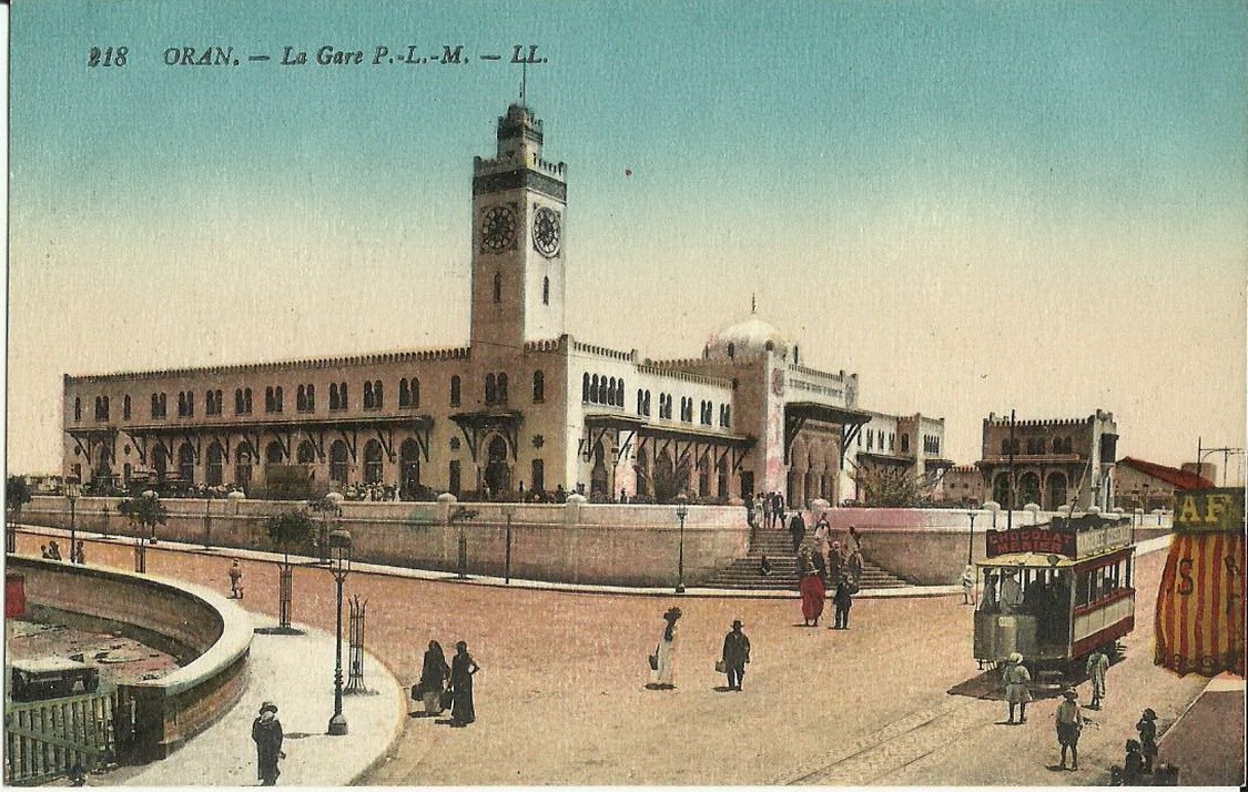 CPA: ALGERIE, vers 1900. ORAN, LA GARE.
