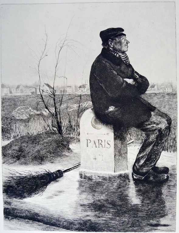 Victor Louis FOCILLON (1849-1918), GRAVURE, LA ROUTE DE PARIS, d'ap.JF ...