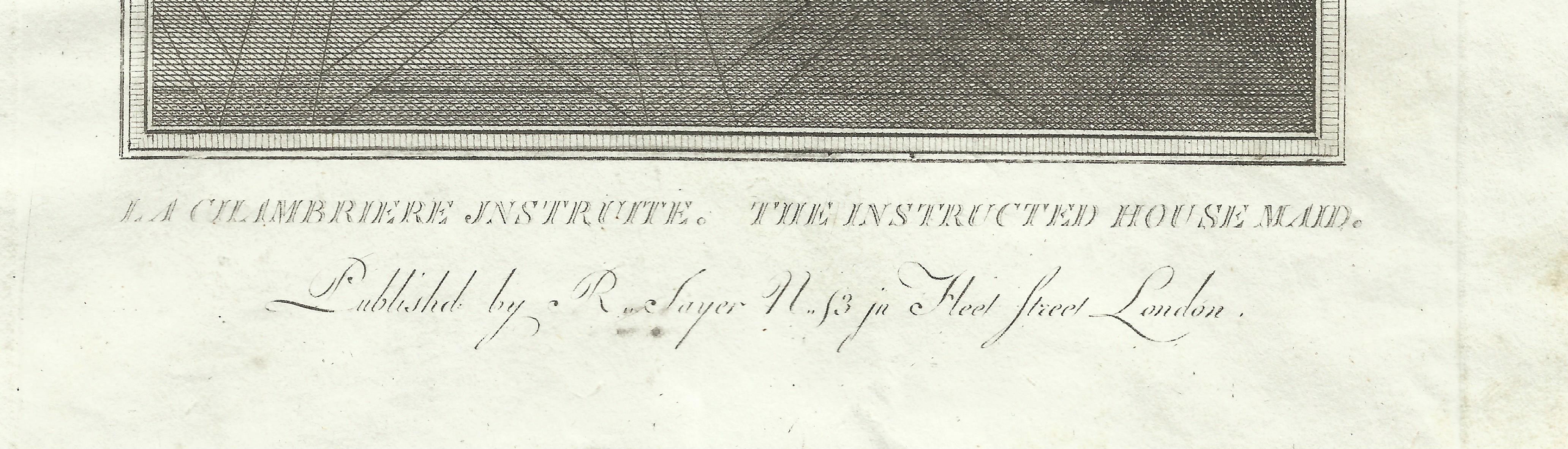 Robert SAYER (act.1750-1780), GRAVURE, LA CHAMBRIERE INSTRUITE.