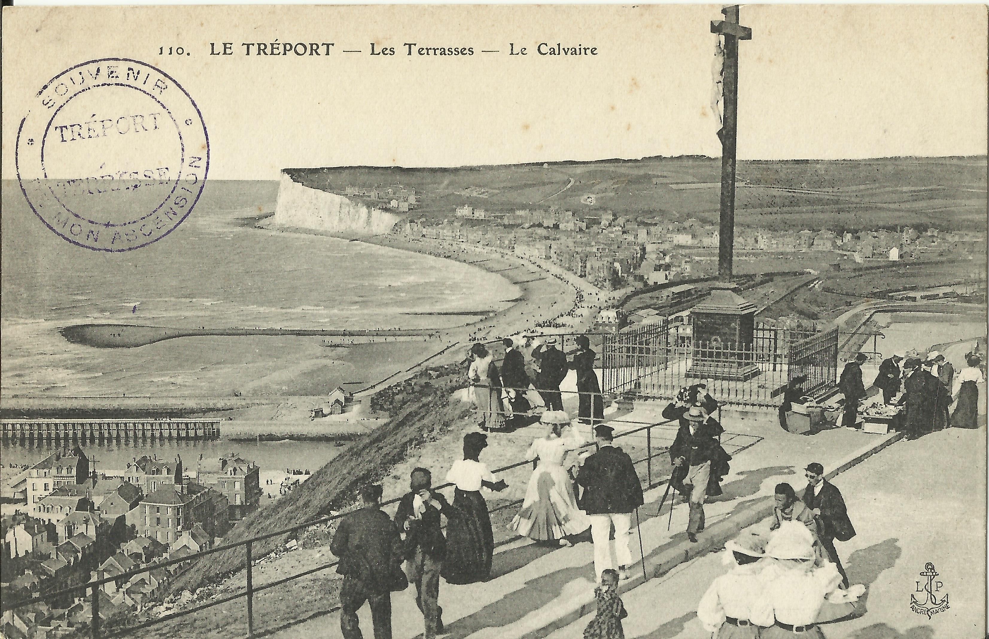 CPA: LE TREPORT, Les Terrasses, Le Calvaire, Années 1910